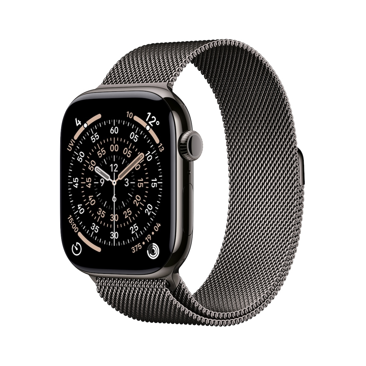 Apple Watch Series 11 GPS + Cellular 42mm Titanium Case with Milanese ...