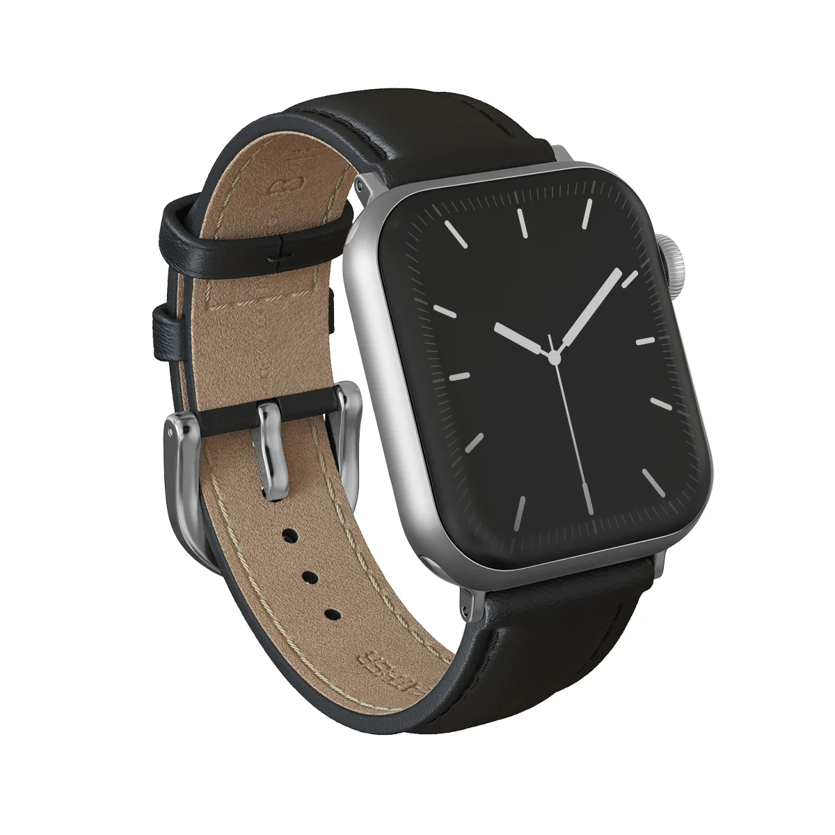 BURGA Leather Strap + Silver for Apple Watch 40/41/42 mm - Don't Text - C&C